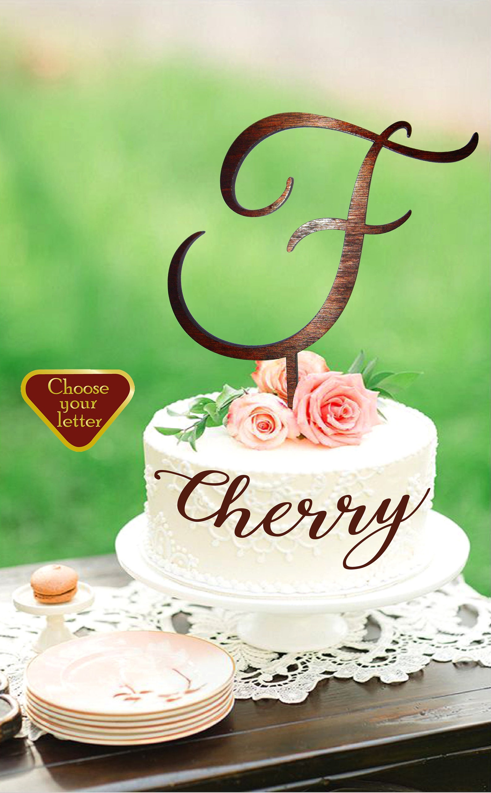 Letter F Cake Topper Cake Toppers for Wedding Letter and - Etsy