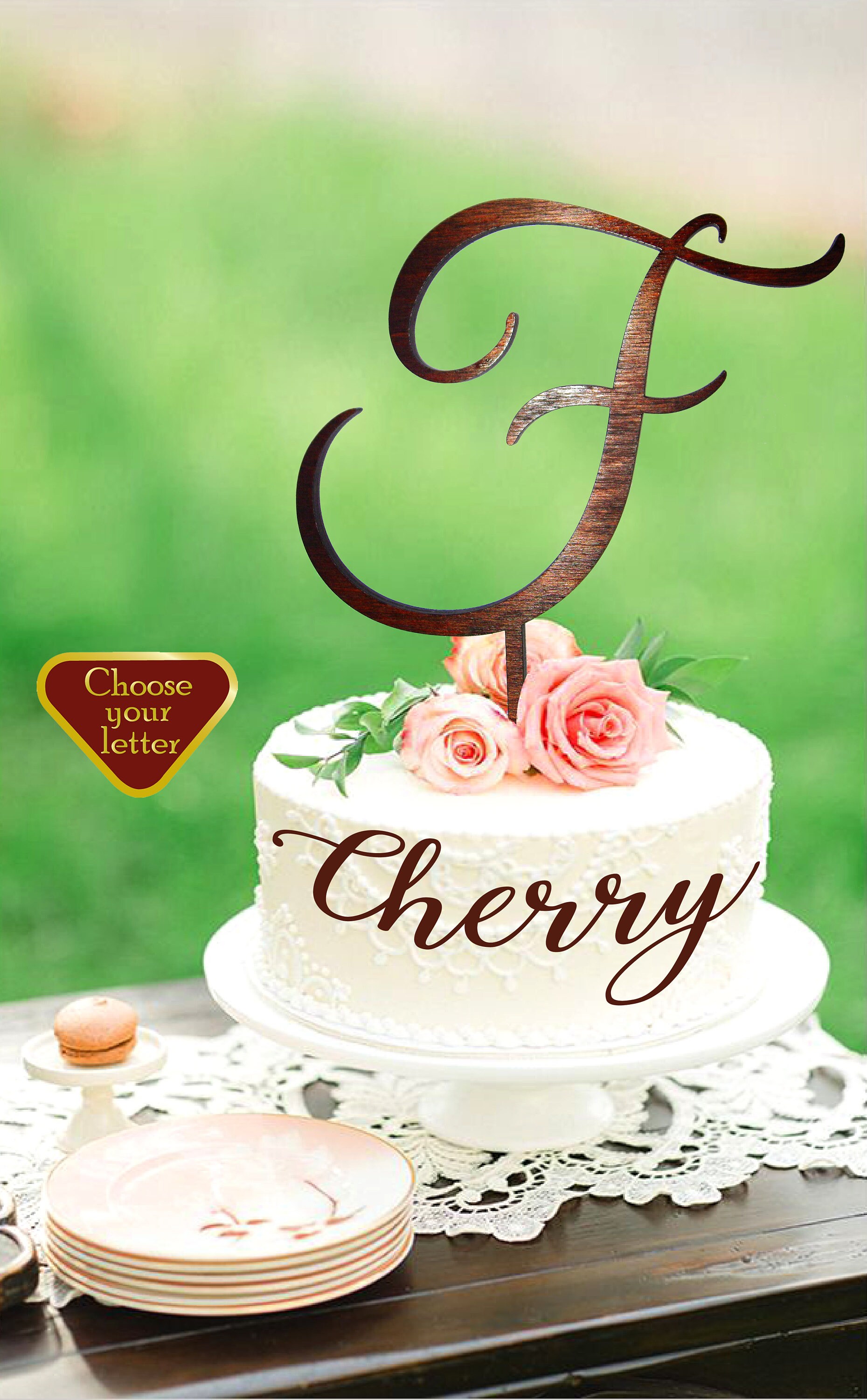 Letter F Cake Topper Cake Toppers for Wedding Letter and - Etsy