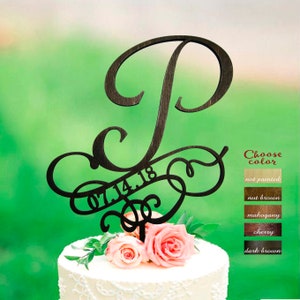 P Cake Topper Cake Topper Wedding Rustic Cake Topper Cake - Etsy