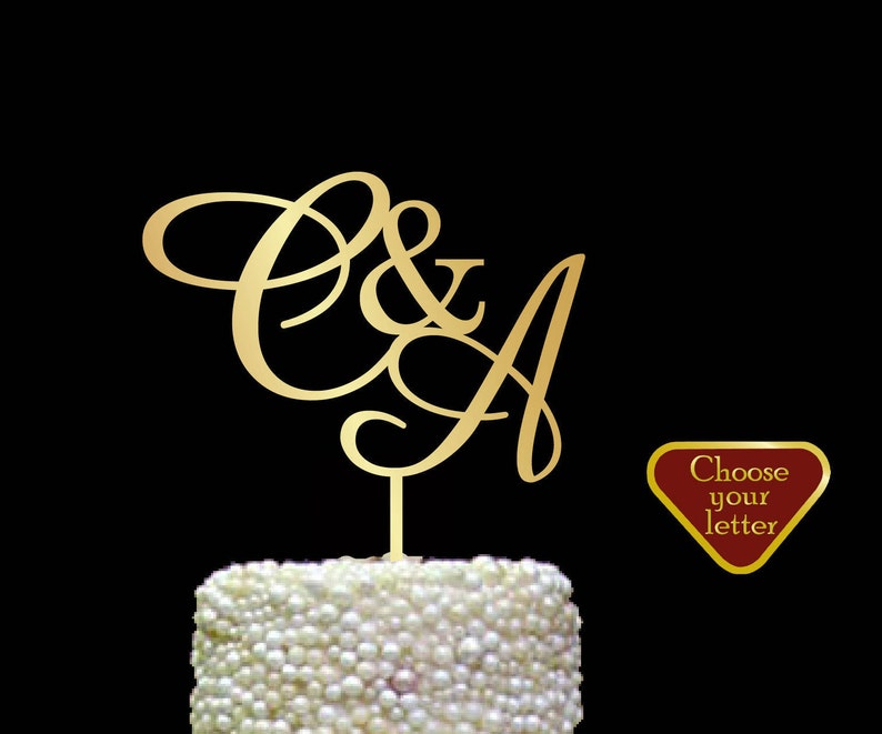C Cake Topper a Letter Gold Initial Cake Topper Wedding - Etsy Singapore