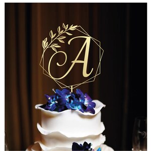 J Cake Topper, Wedding Cake Topper, Cake Toppers for Wedding, Rustic ...