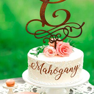 Letter C Cake Topper Wedding Cake Topper Rustic Cake Topper - Etsy