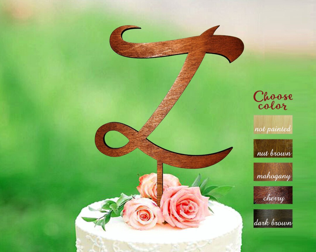 Z Cake Topper, Cake Topper Letter, Cake Toppers for Wedding, Rustic ...