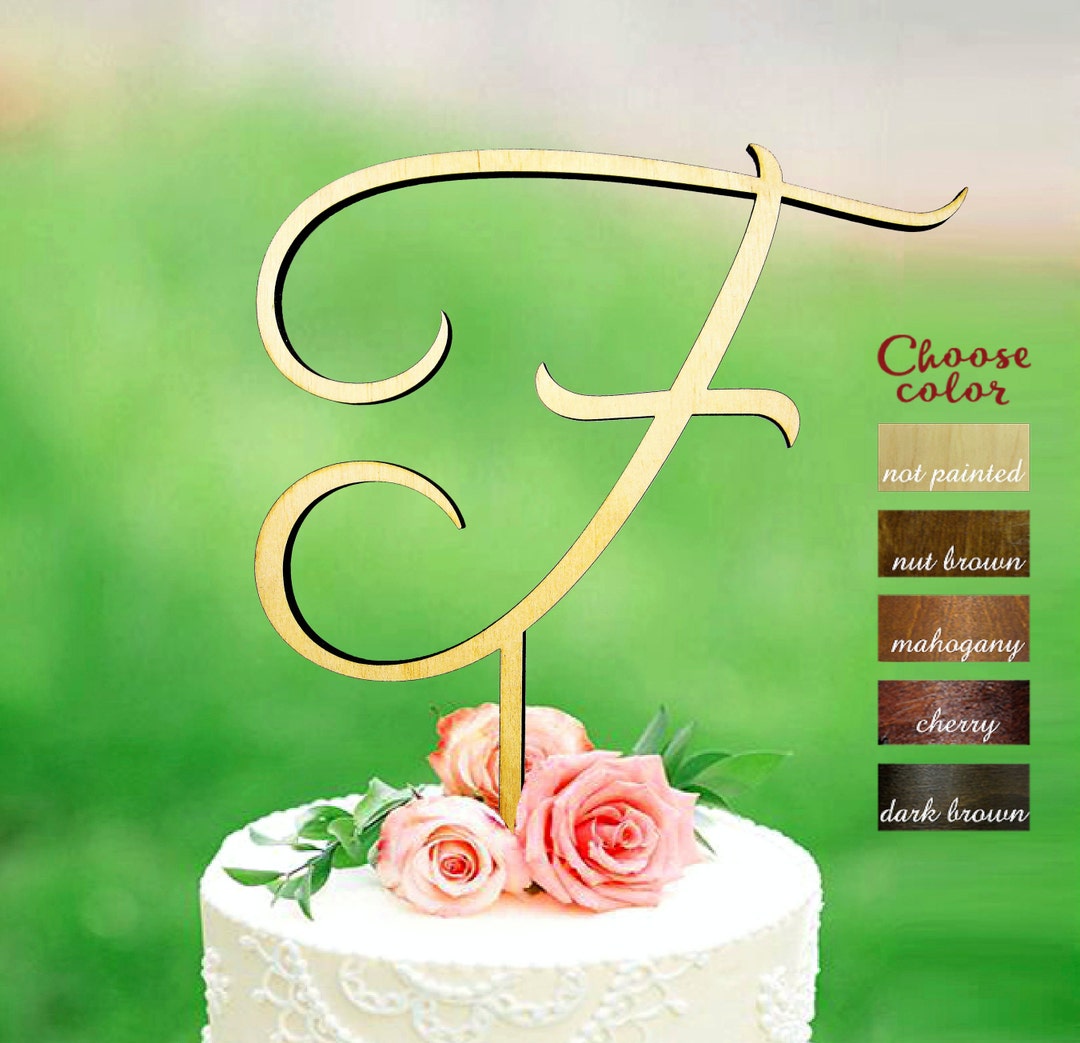 Letter F Cake Topper Cake Toppers for Wedding Wedding Cake - Etsy