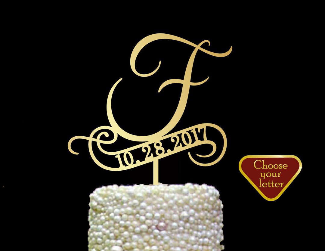 Letter F Cake Topper Cake Toppers for Wedding Letter and - Etsy