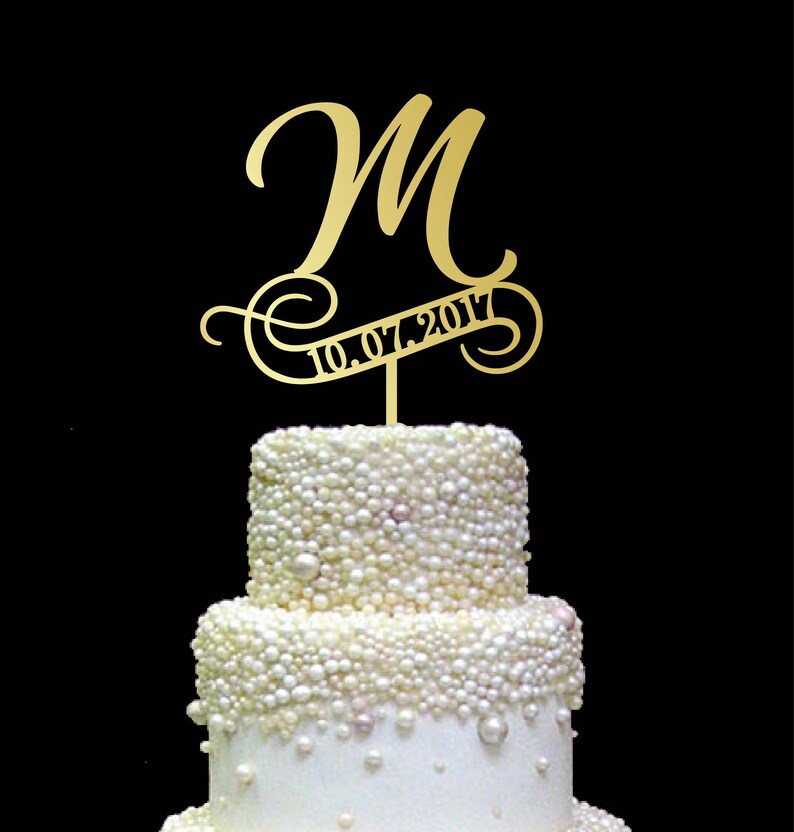 M Cake Topper Cake Toppers for Wedding Wedding Cake Topper | Etsy