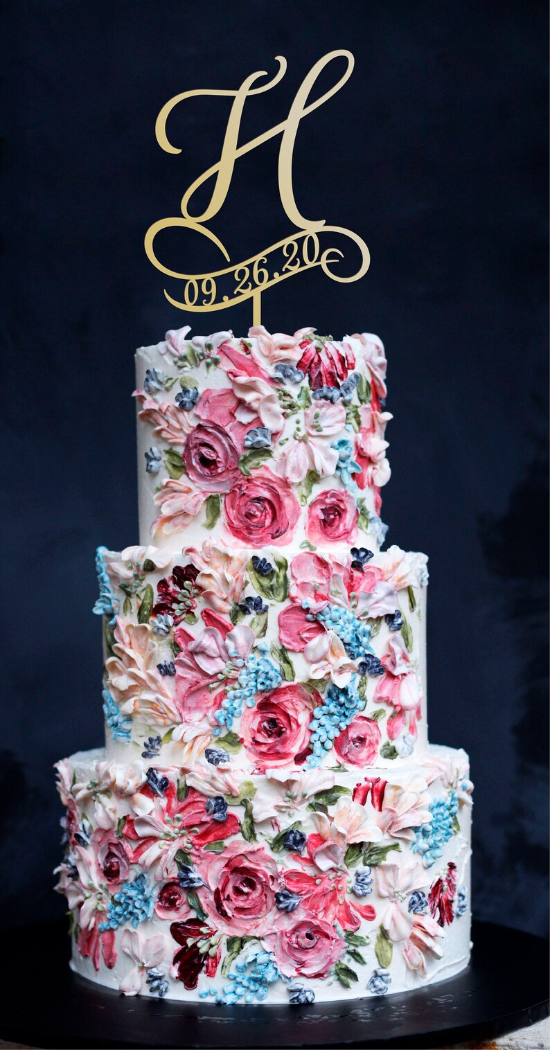 L cake topper wedding cake topper cake toppers for wedding | Etsy