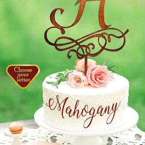 Letter M Cake Topper Gold Initial Cake Topper Letter Cake | Etsy