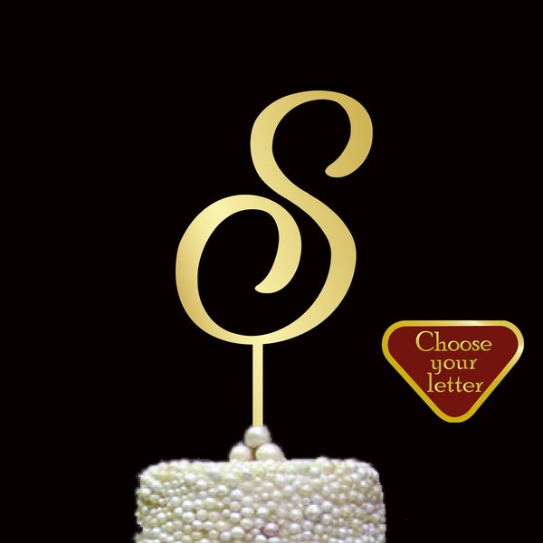 Monogram Cake Topper - Etsy