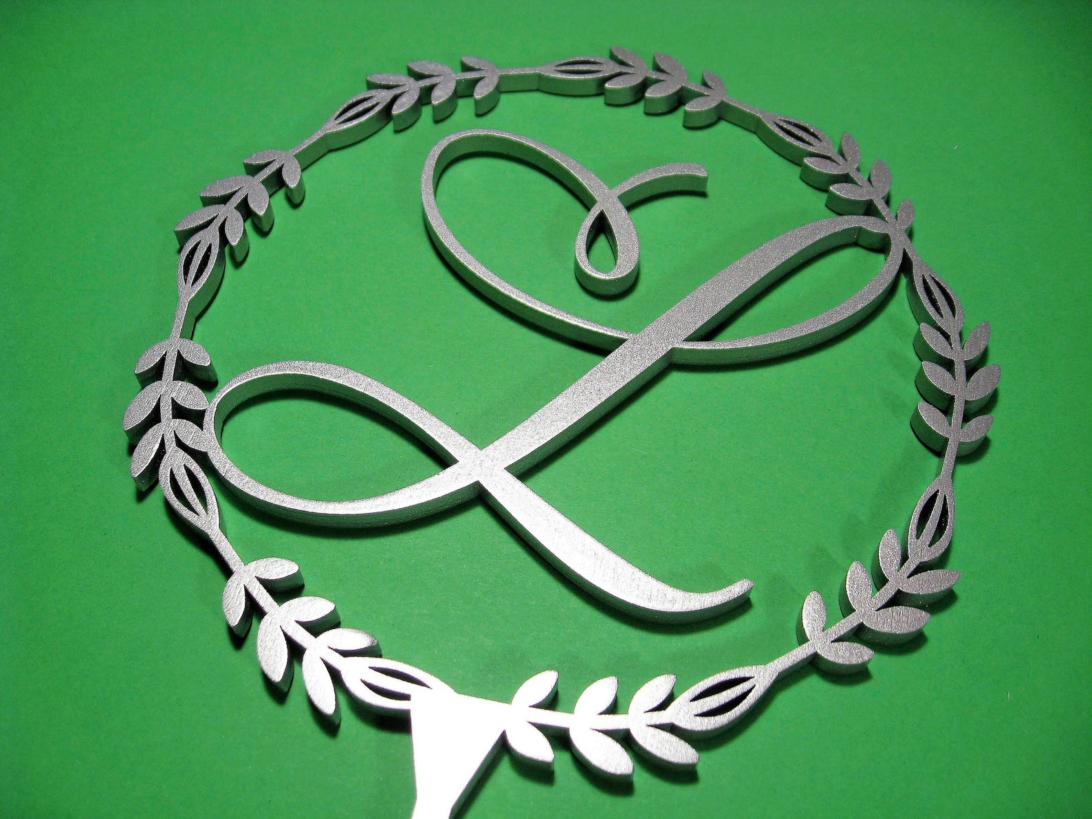 T Cake Topper for Wedding Wedding Cake Topper Wreath Cake | Etsy