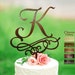Letter K Cake Topper, Wedding Cake Topper, Gold Initial Cake Topper ...