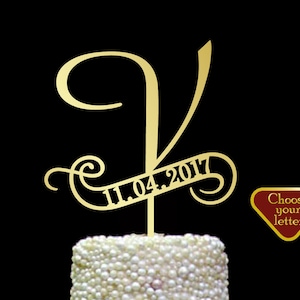 Letter V Cake Topper Cake Toppers for Wedding Letter Wedding - Etsy