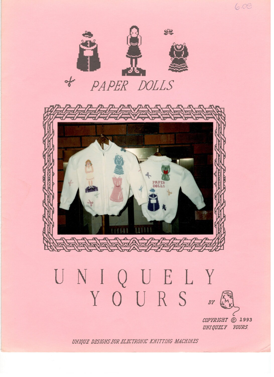 Uniquely Yours "paper Dolls" Knitting Machine/or Hand Knitting Patterns ...