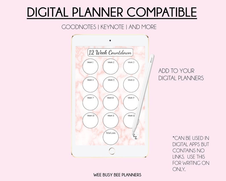 Printable Weight Loss Tracker Chart 12 Week Countdown - Etsy