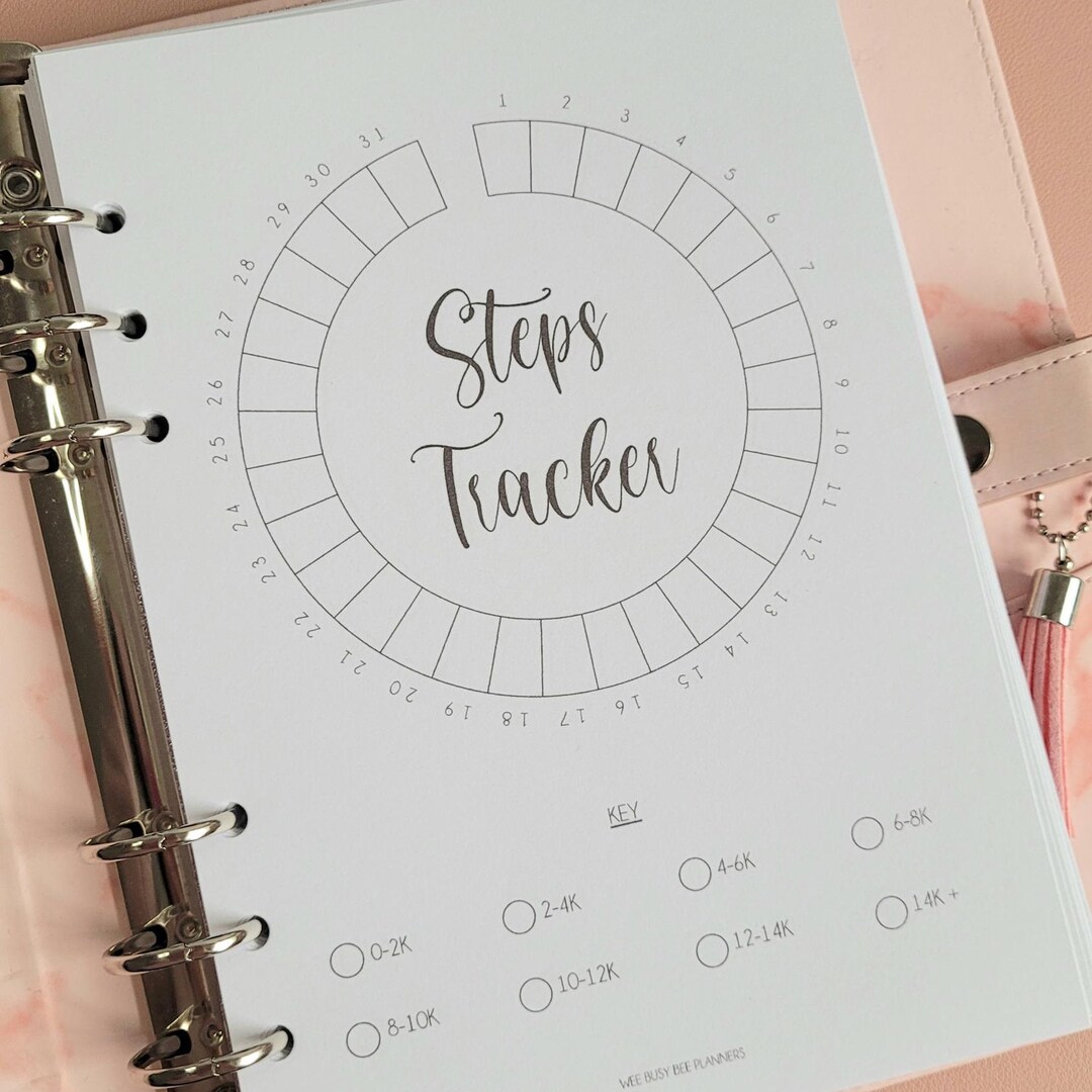 PRINTED Steps Tracker Planner Inserts A5, Filofax Printed Inserts ...