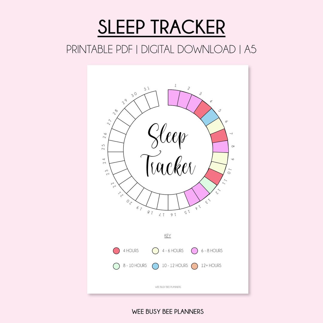 Sleep Tracker, PRINTABLE Journal Page A5, Daily Sleep Habit Tracker ...