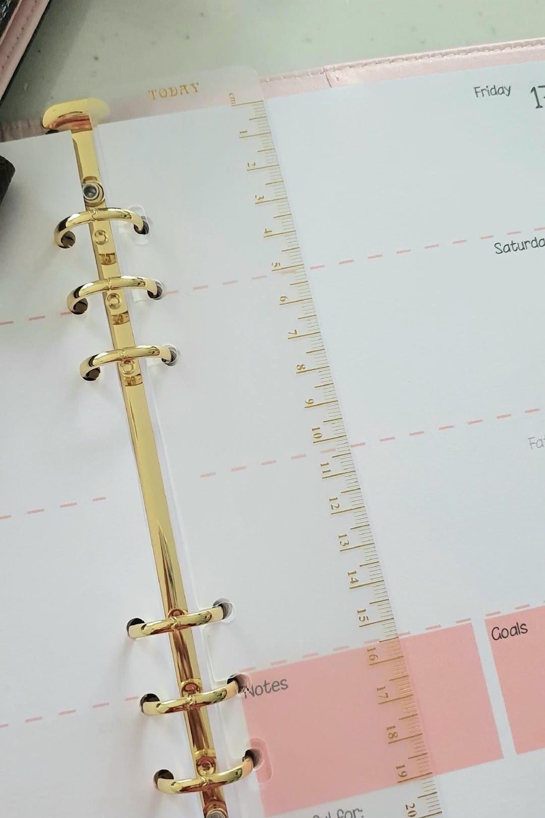 Planner Divider Page Marker, GOLD /SILVER Today Ruler Planner Bookmark ...