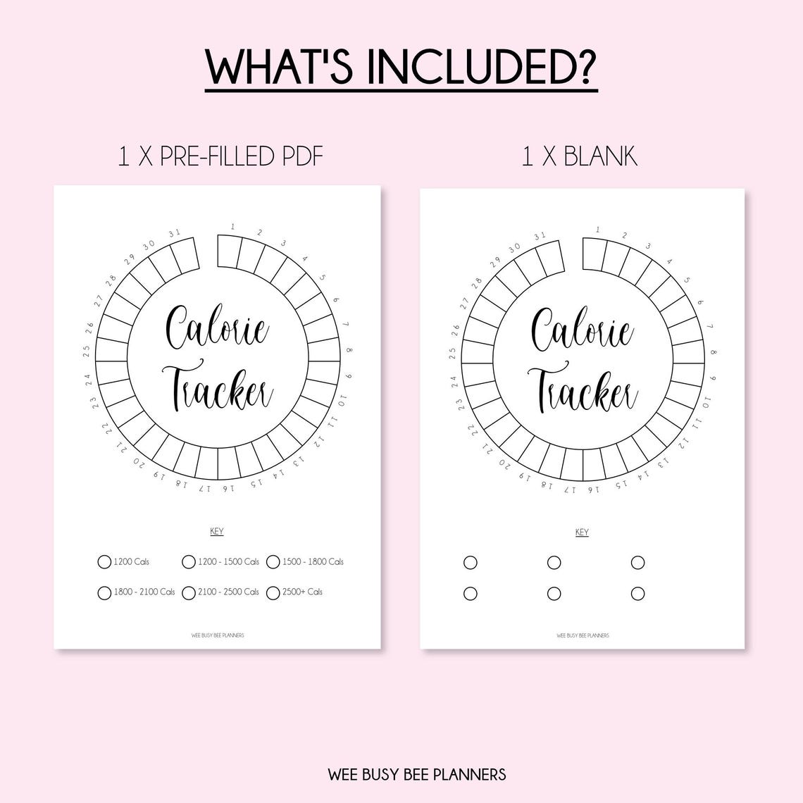 Calorie Tracker, PRINTABLE A5 Journal Page, Calorie Counting Tracker ...
