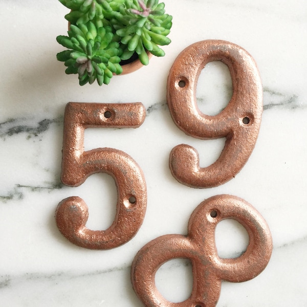 Copper House Numbers - Etsy