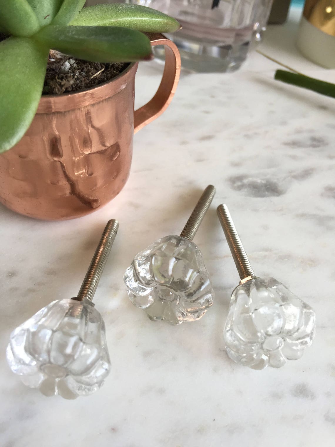 Glass Knobs Vintage Style Kitchen Cabinet Knobs Bathroom - Etsy