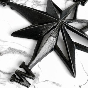 Cast Iron Directional Star Compass Wall Decor, Nautical Compass ...