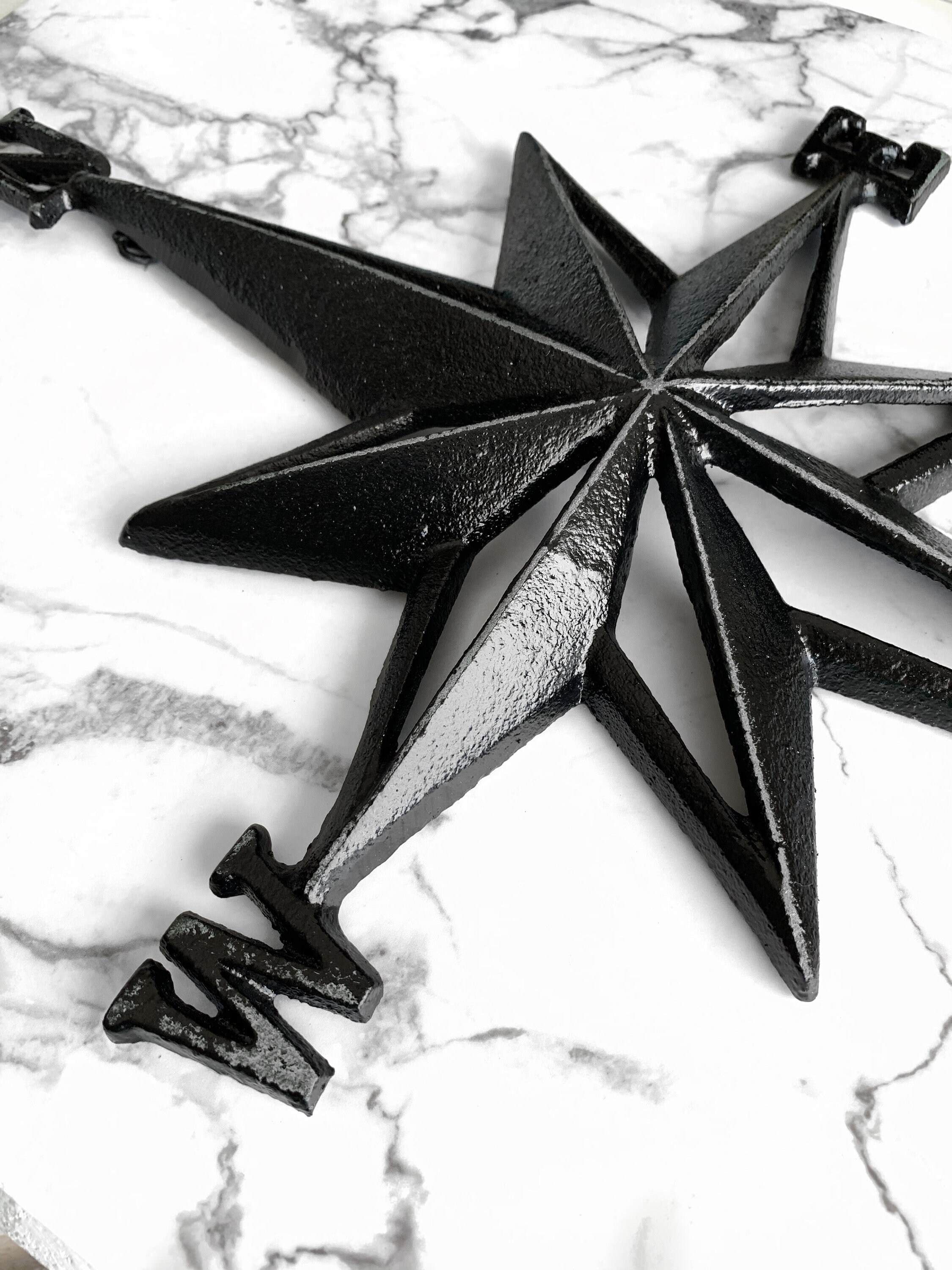 Cast Iron Directional Star Compass Wall Decor Nautical - Etsy