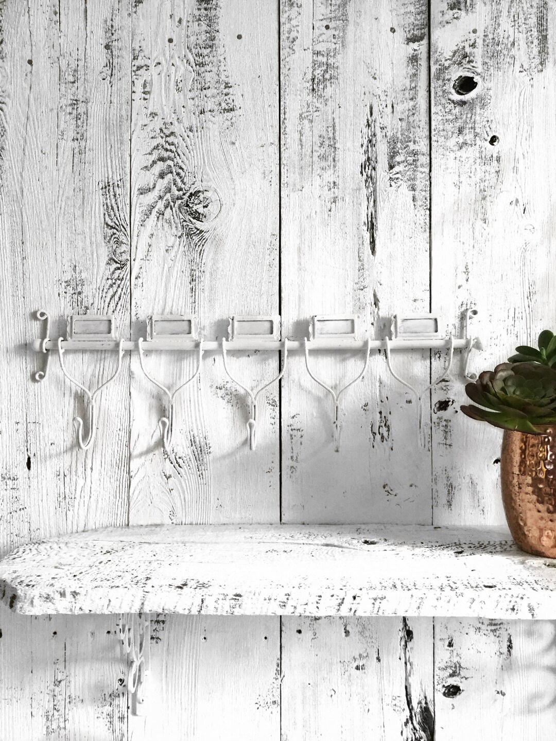 5 Hook Metal Hook Wall Mount, Name Holder 5 Coat Hook, Key Hook ...