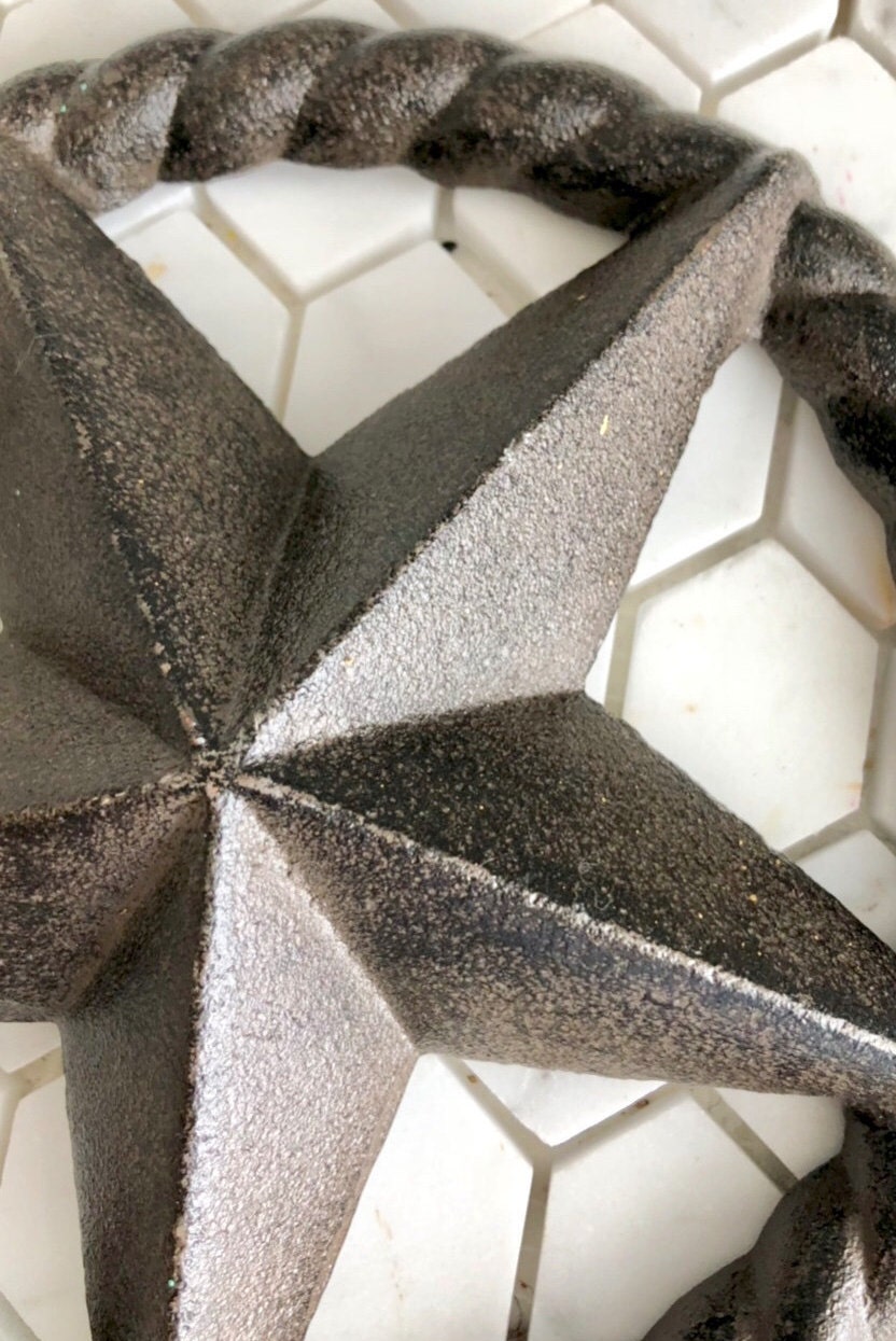 Farm House Cast Iron Star Rope Wall Decor Western Rope Star - Etsy