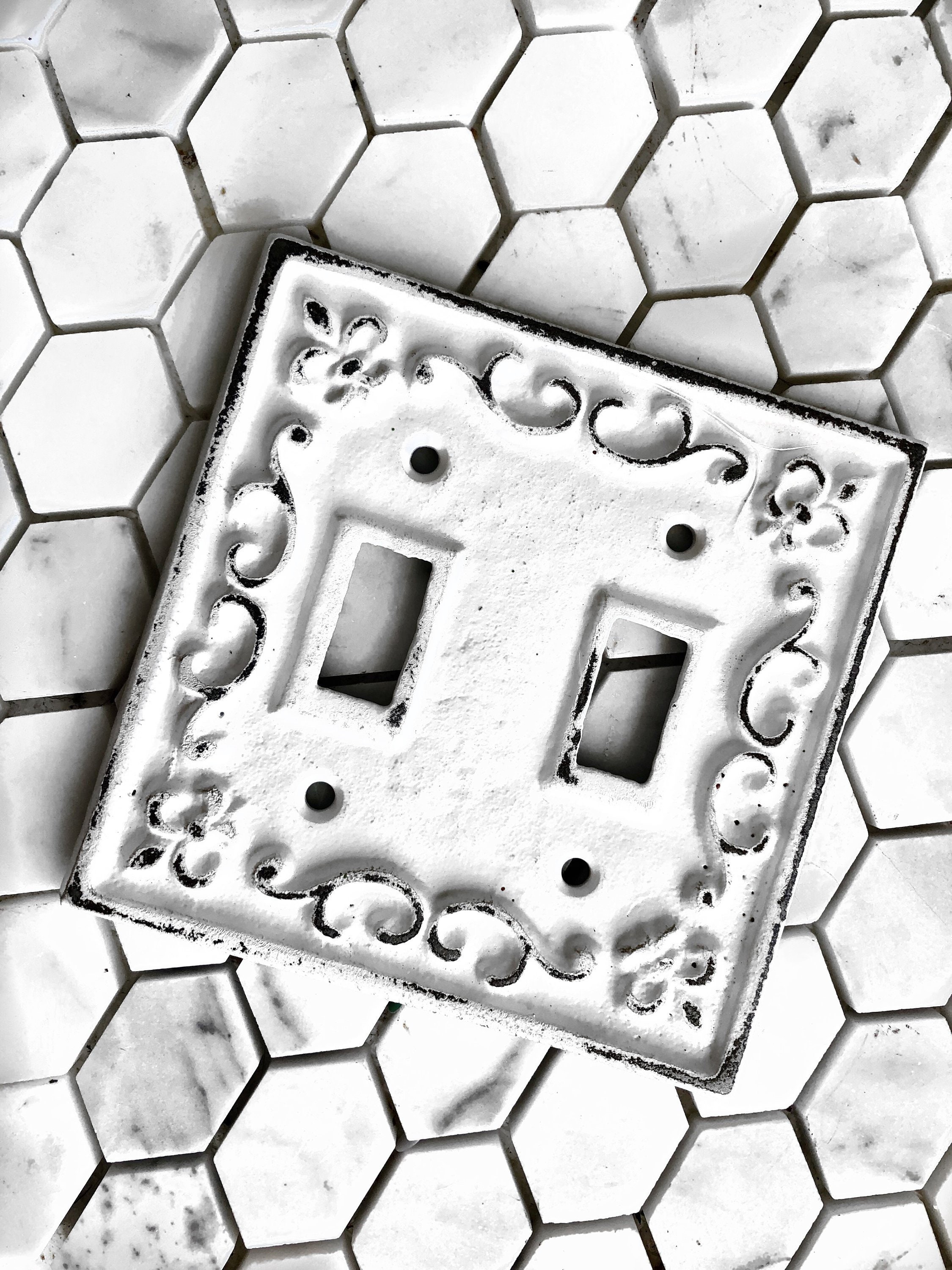 Fleur De Lis Cast Iron Decorative Double Wall Light Switch | Etsy