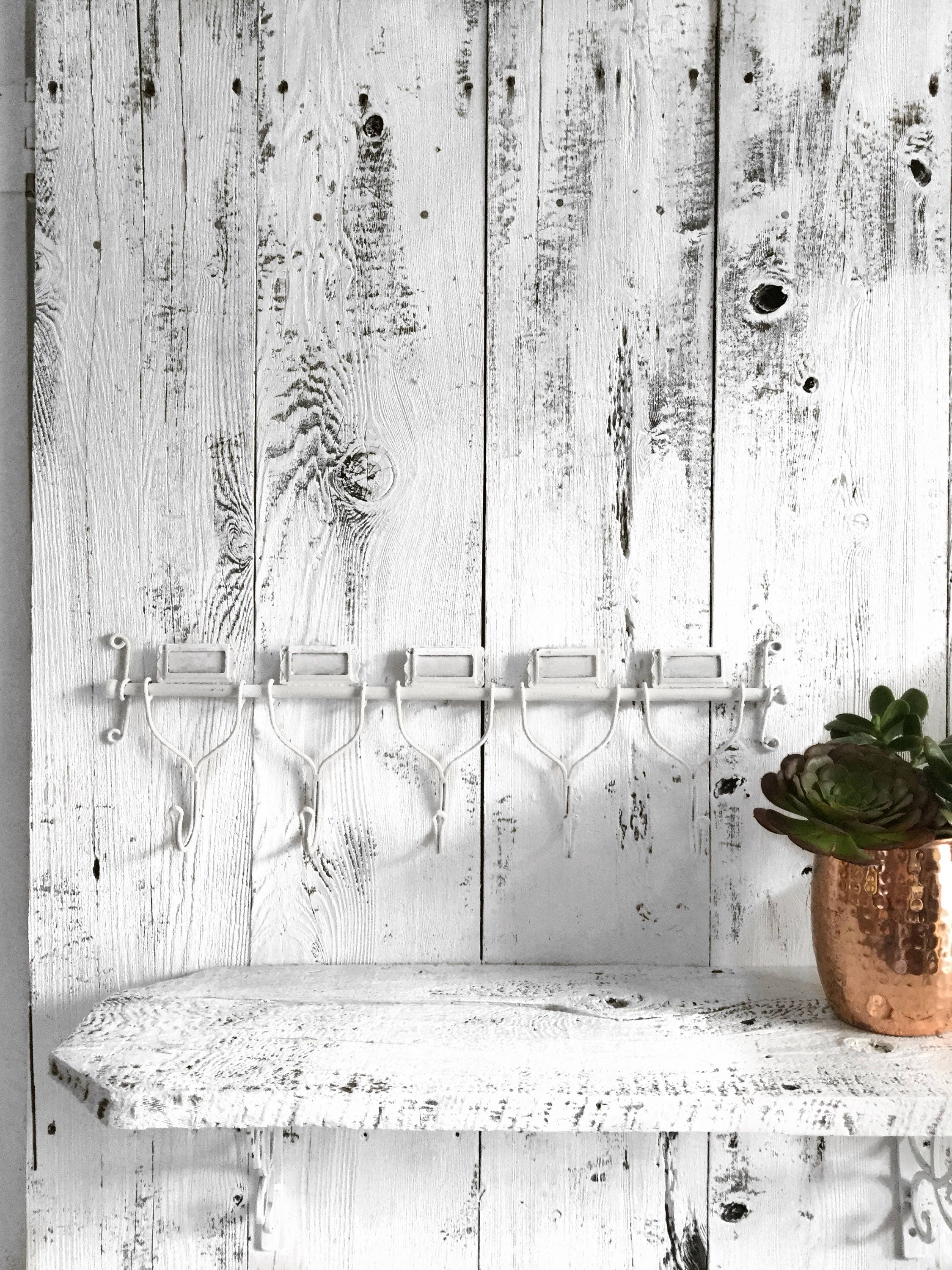 5 Hook Metal Hook Wall Mount, Name Holder 5 Coat Hook, Key Hook ...