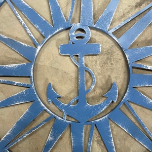 Nautical Anchor Compass, Directional Star Compass Wall Decor, Beach ...