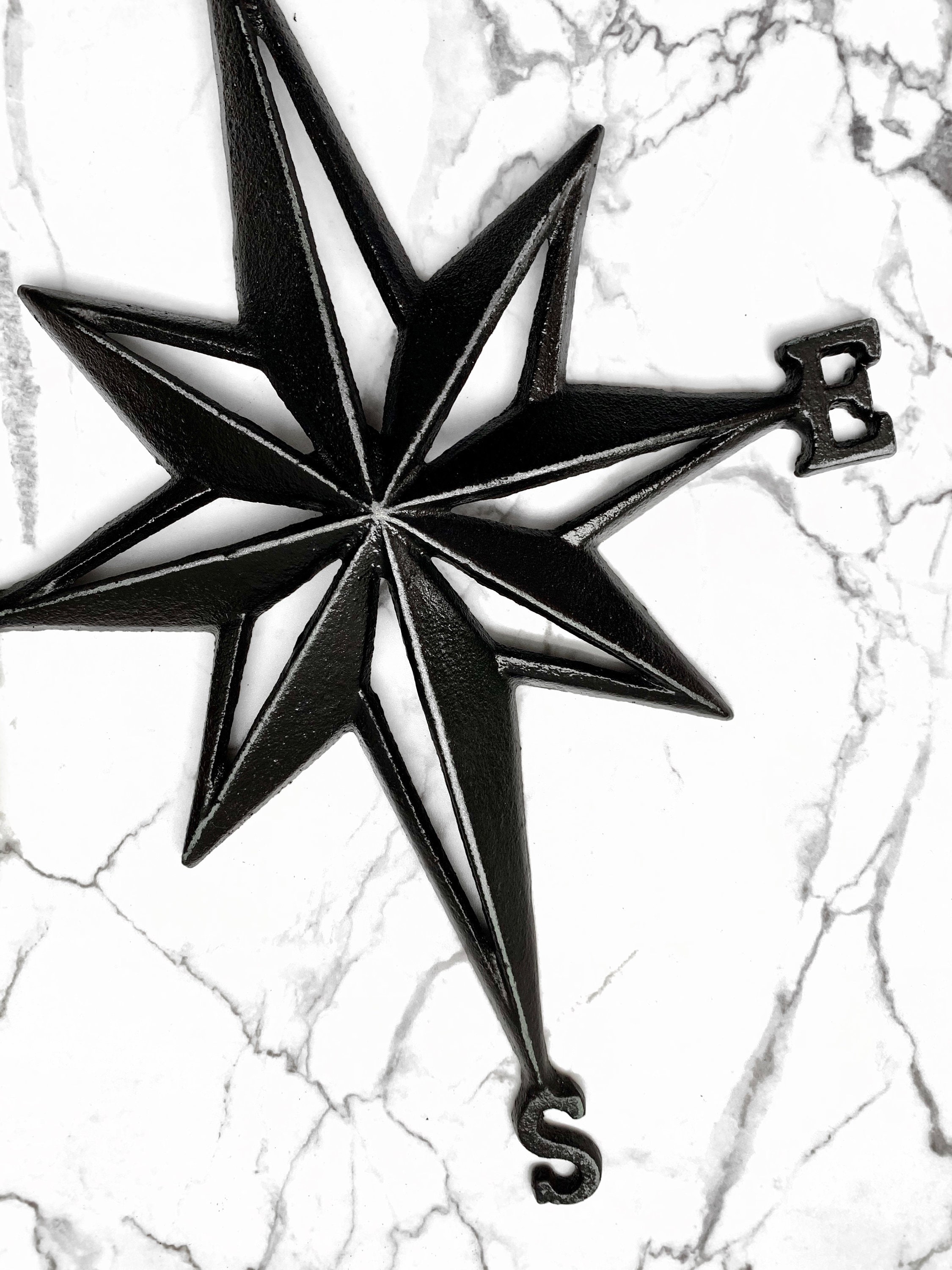 Cast Iron Directional Star Compass Wall Decor Nautical - Etsy