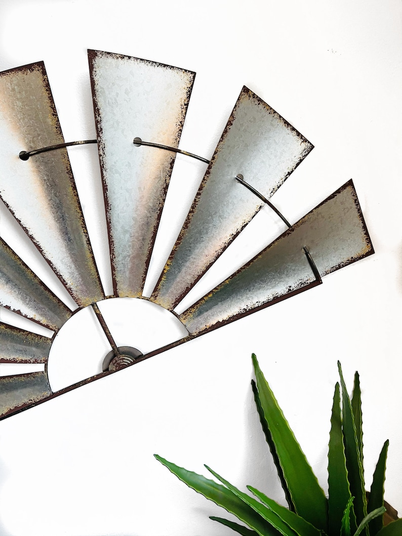 Half Windmill Wall Decor Farmhouse Windmill Home Decor | Etsy
