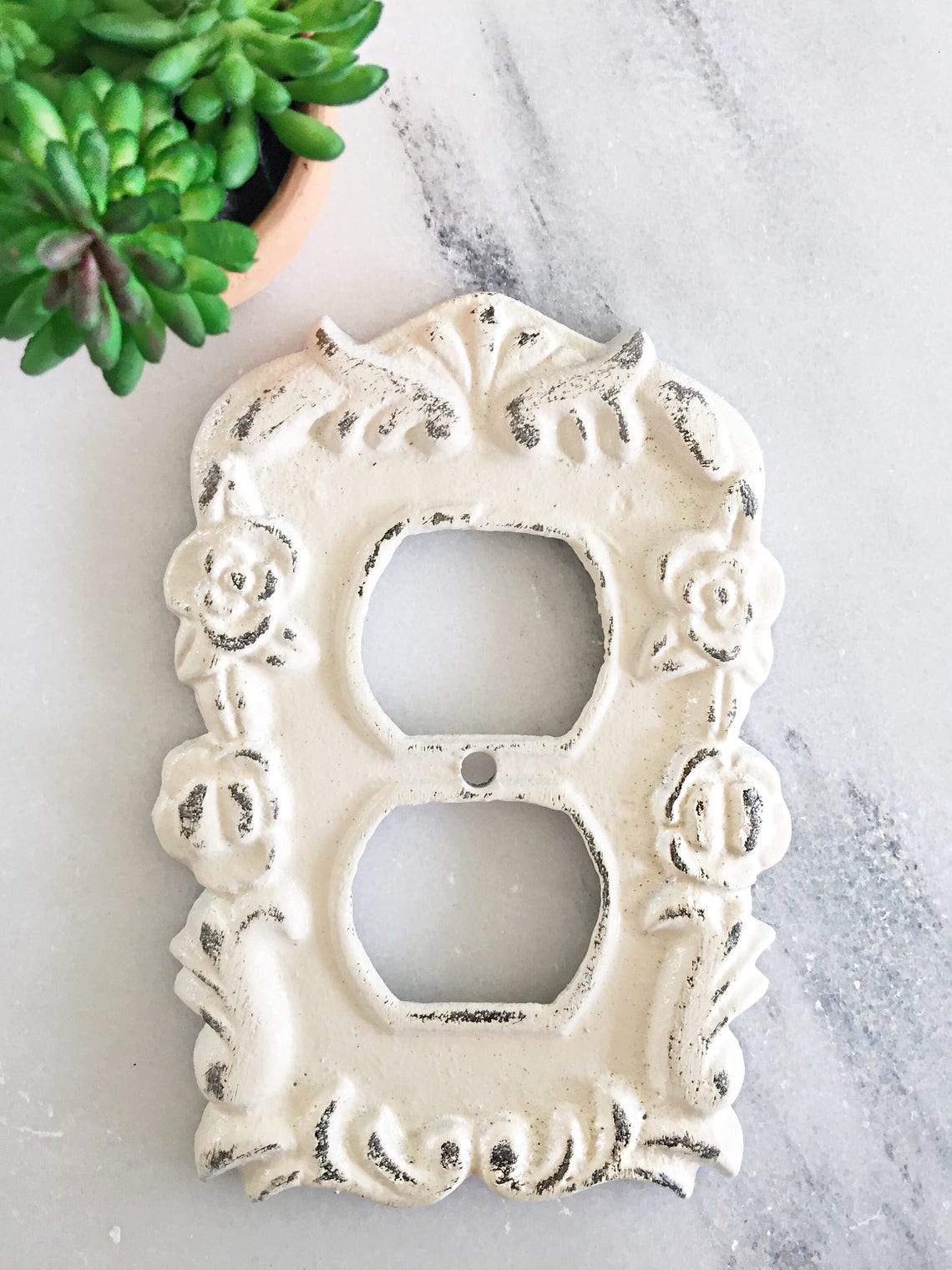 Floral Cast Iron Decorative Outlet Plate Cover Wall Outlet | Etsy