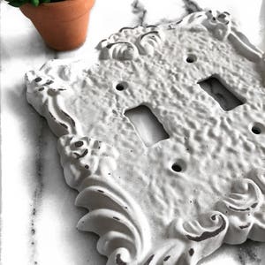 Floral Cast Iron Decorative Double Wall Outlet Plate Cover, Wall Outlet ...