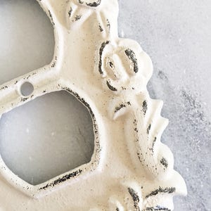 Floral Cast Iron Decorative Outlet Plate Cover, Wall Outlet, French ...