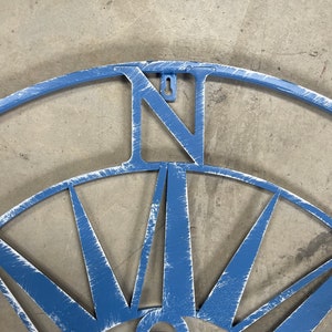 Nautical Anchor Compass, Directional Star Compass Wall Decor, Beach ...