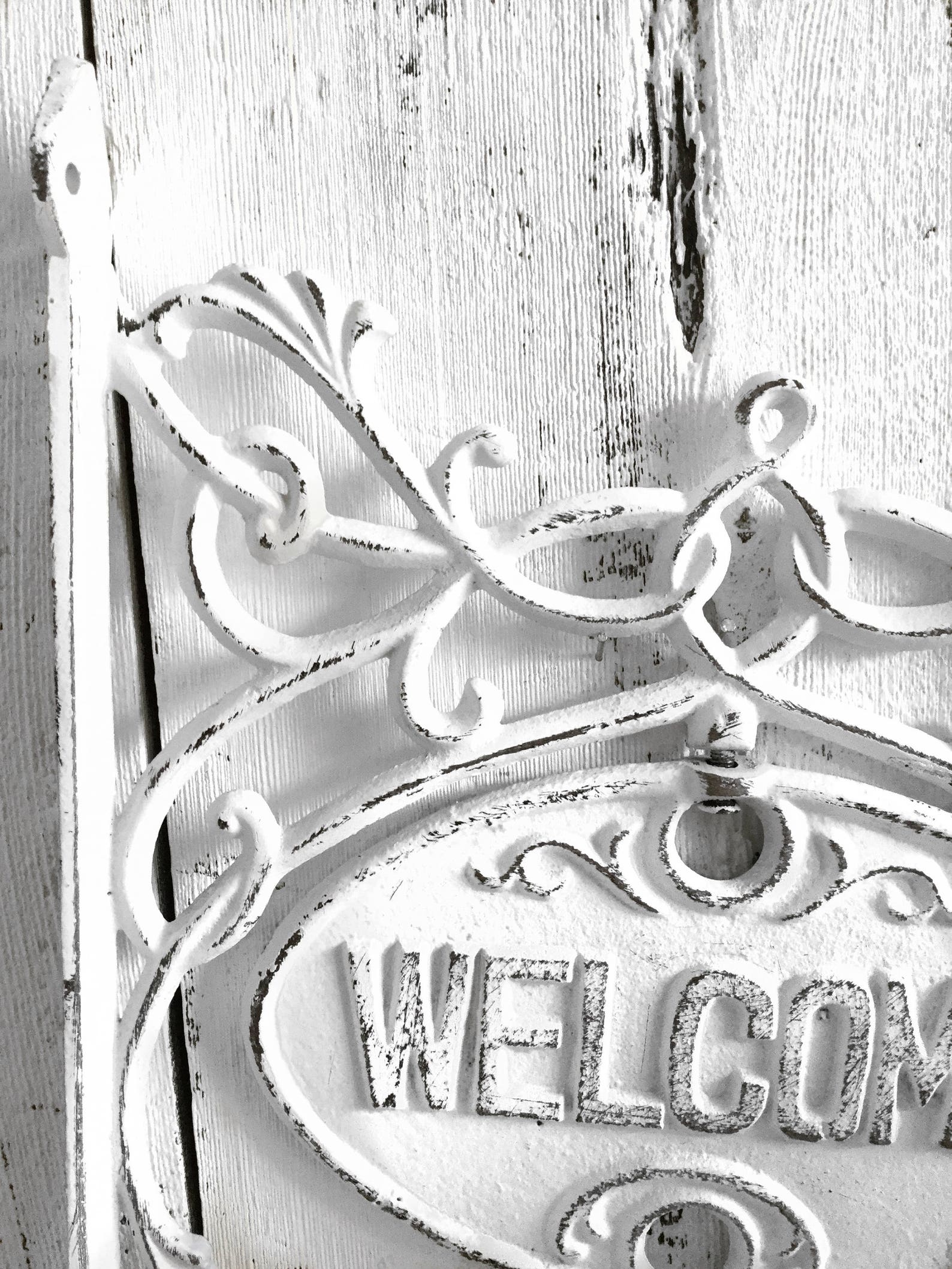 Cast Iron Welcome Goodbye Sign, Welcome Doorway Sign, Welcome Entry ...