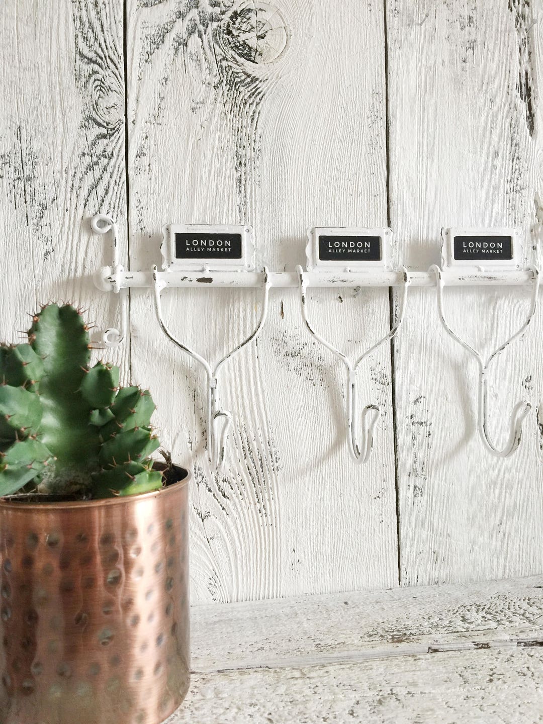 3 Hook Metal Hook Wall Mount, Name Holder 3 Coat Hook, Key Hook ...