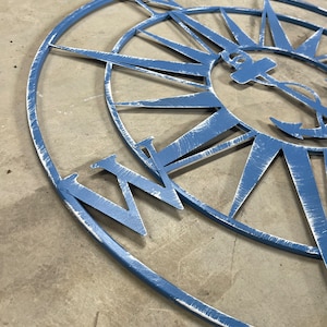 Nautical Anchor Compass, Directional Star Compass Wall Decor, Beach ...
