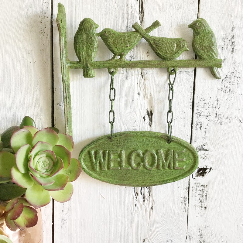 Welcome Sign With Birds - Etsy