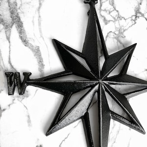 Cast Iron Directional Star Compass Wall Decor, Nautical Compass ...