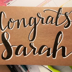 Custom Handlettered Card - Etsy