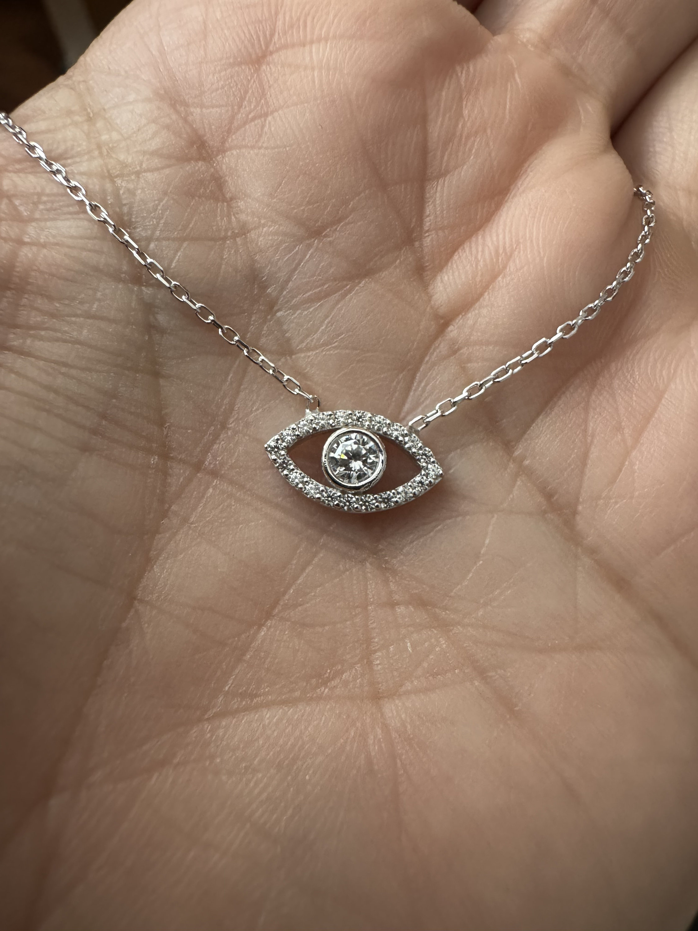 Swarovski luckily evil eye necklace store