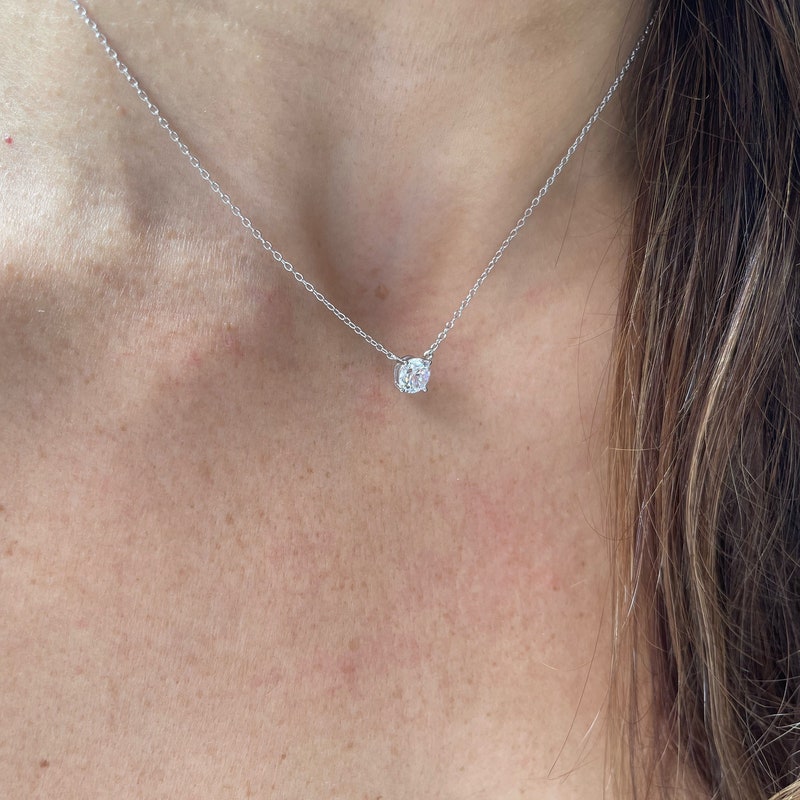 Solitaire Necklace - Etsy