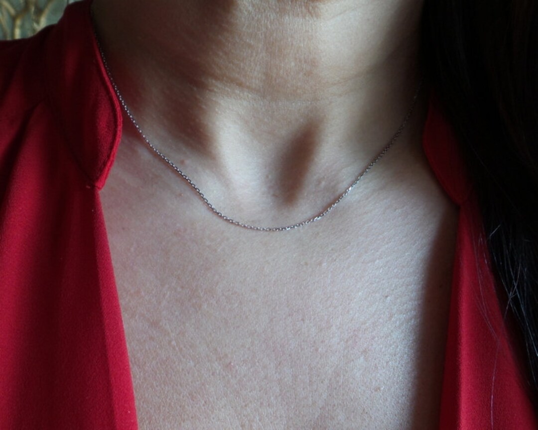 Sterling Silver Chain / Plain Chain / Cable Link Chain / Sterling ...