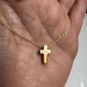 Small Gold Cross Necklace / Small Layering Cross Necklace / Dainty ...