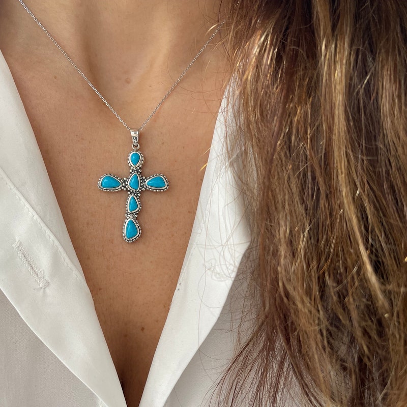 Turquoise Cross - Etsy
