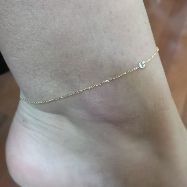 Diamond Ankle Bracelet - Etsy