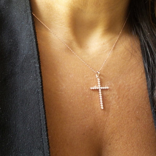 Large Cross Necklace - Etsy